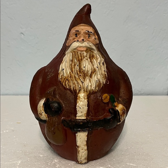 Holiday | Vintage Cast Iron Santa Bank | Poshmark